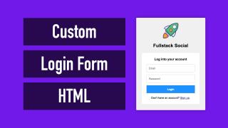 Custom Login Form with HTML CSS