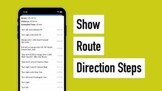 Show Route Steps