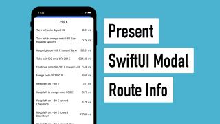 Present SwiftUI Modal for Route Info